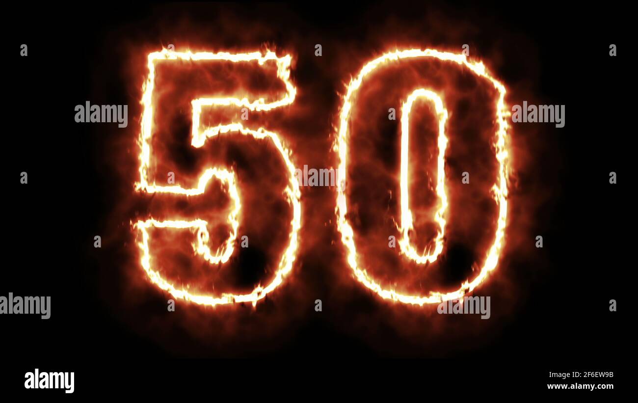 hot burning number on black background Stock Photo - Alamy