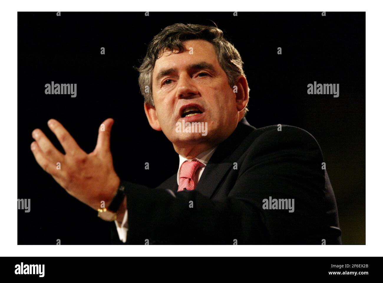 Gordon Browns speech to the Labour Party Conf. in Brighton.pic David ...