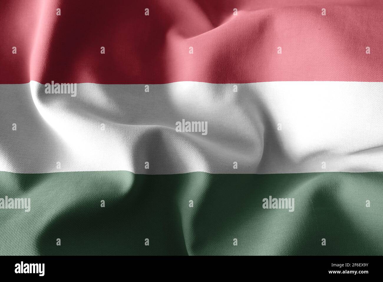 3d rendering realistic waving silk flag of Hungary Stock Photo - Alamy