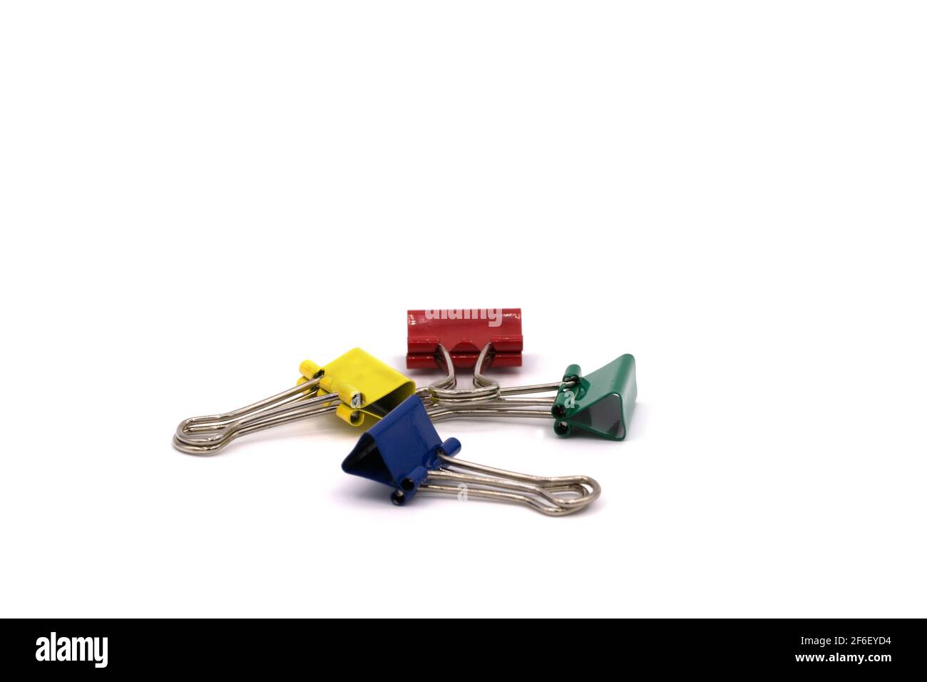 4 paper clips different colors Stock Photo - Alamy