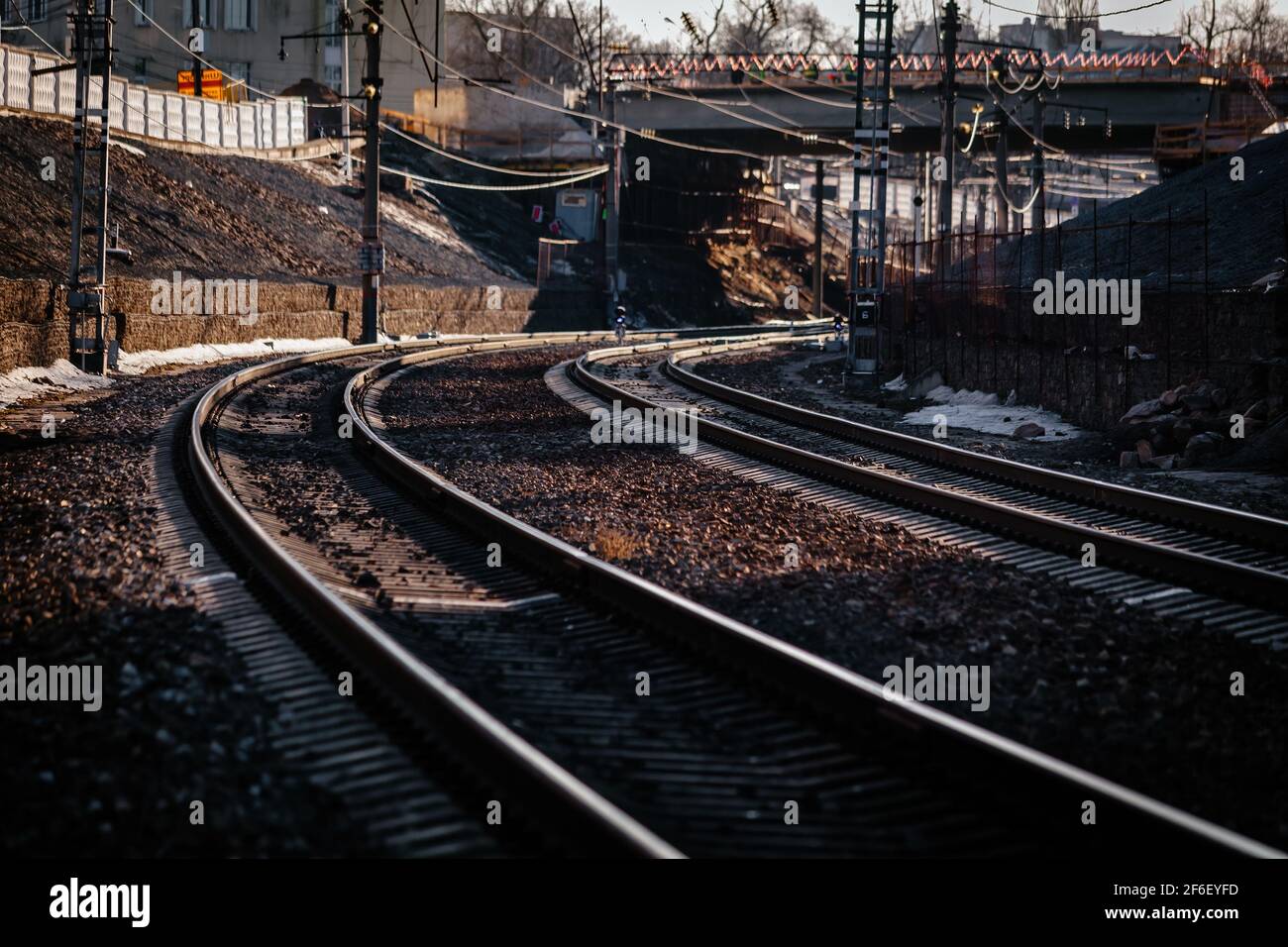 Selective focus old railway sleepers hi-res stock photography and ...