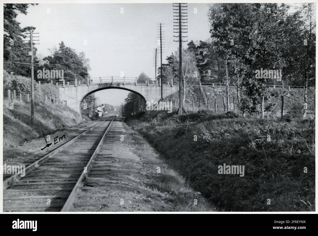 Road bridge over railway Stock Photo - Alamy