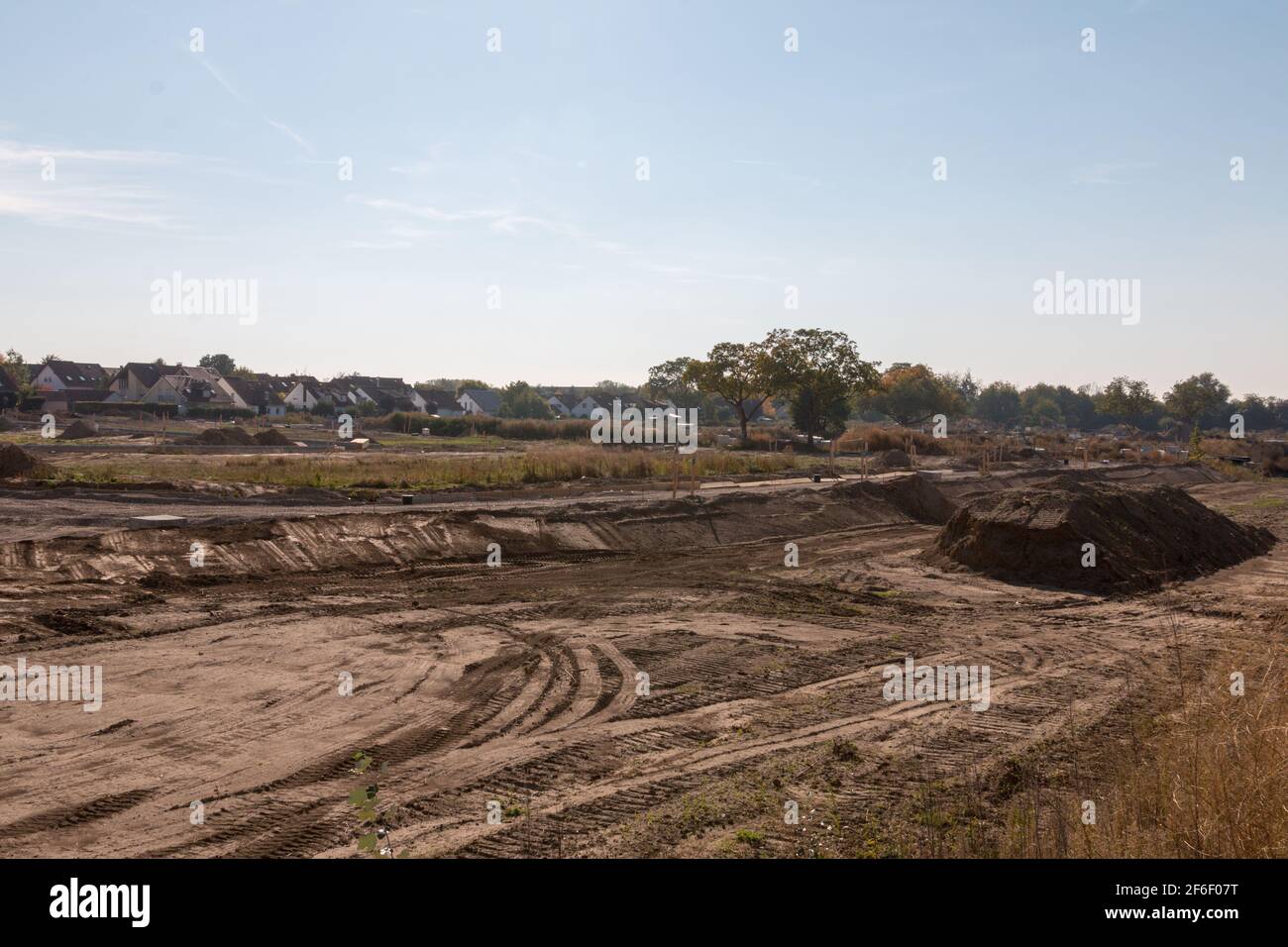 Construction of a new development area Stock Photo - Alamy