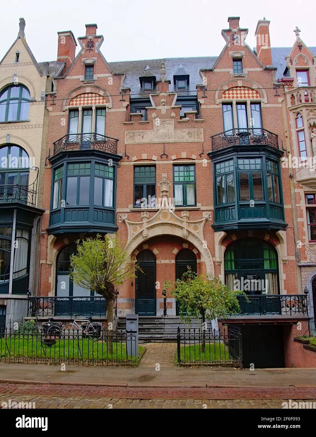 Eclectic Flemish renaissance brickwork houses in Zurenborg district ...