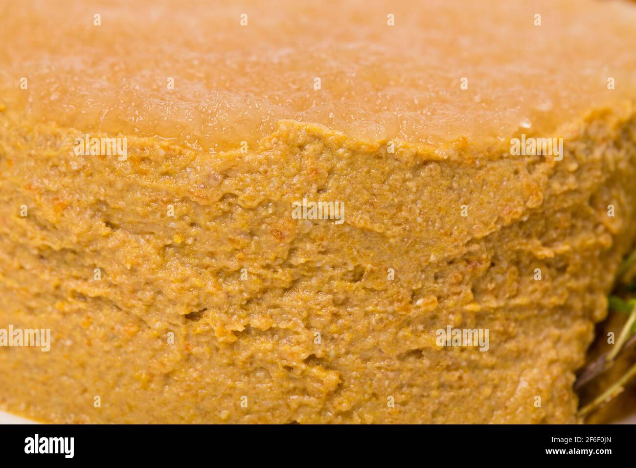 Closeup of goose liver pate. Macro. Photo can be used as a whole ...