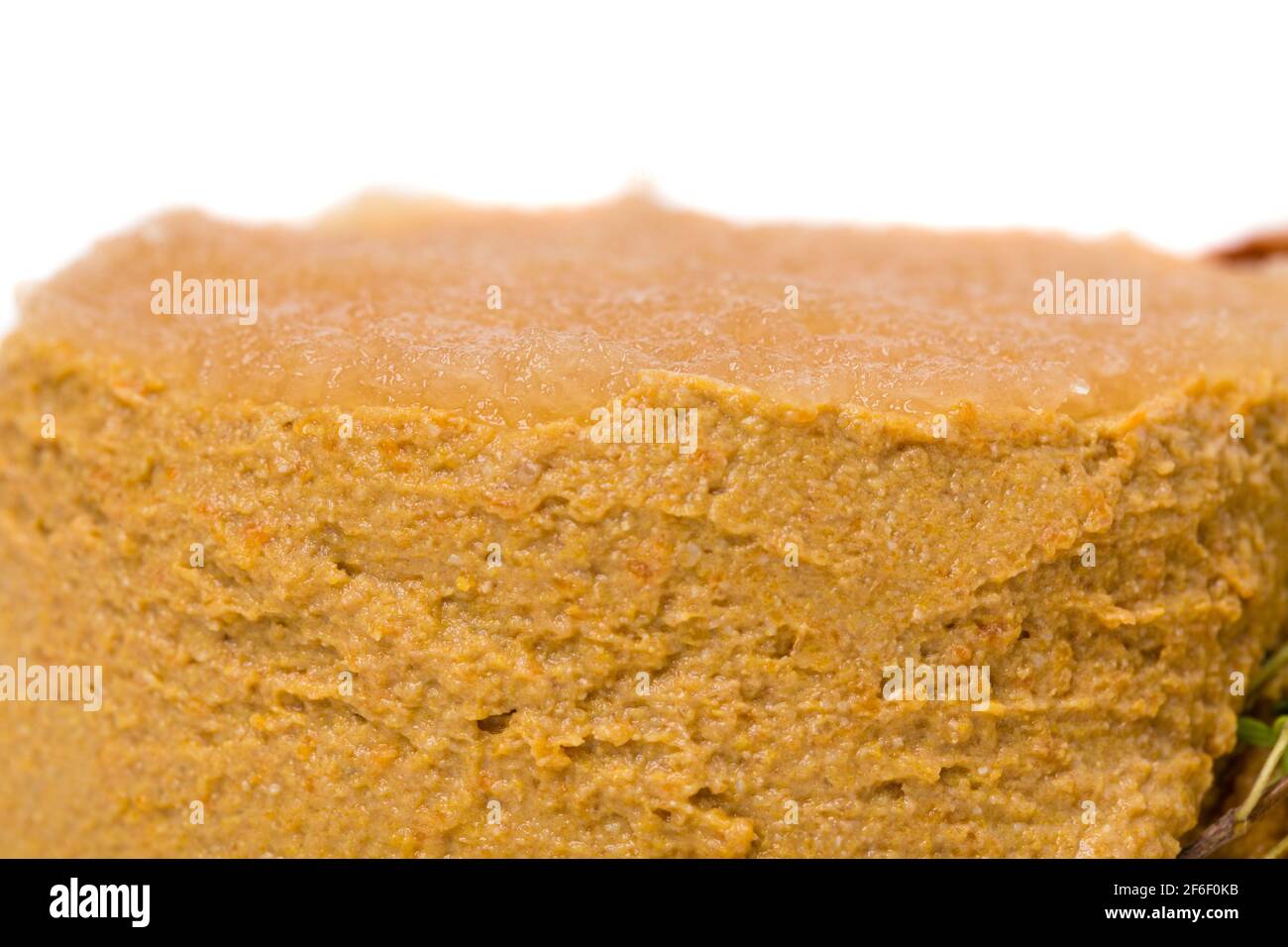 Closeup of goose liver pate. Macro. Photo can be used as a whole ...