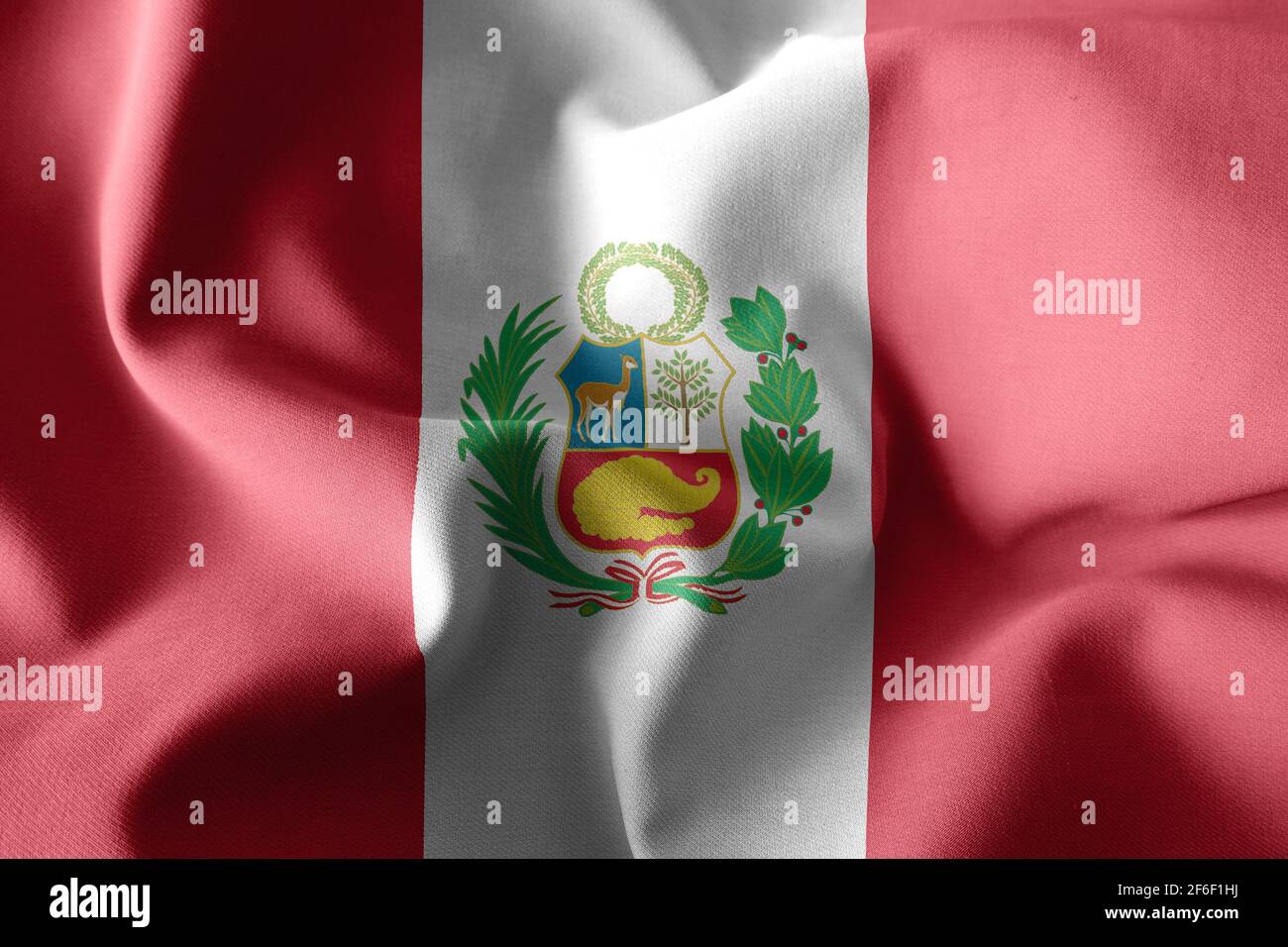 Peru waving flag realistic flag hi-res stock photography and images - Alamy