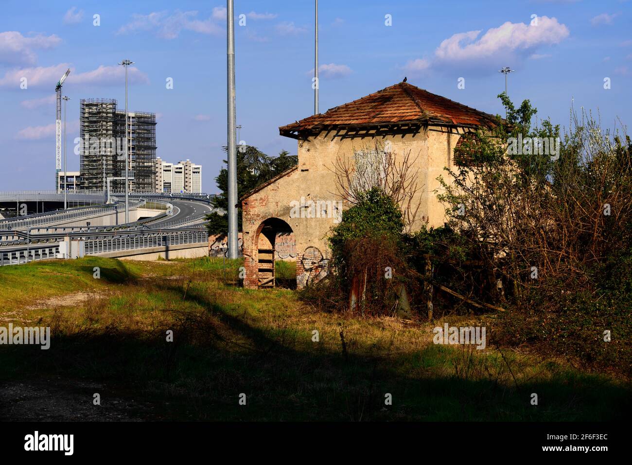 Ancient versus modern Stock Photo - Alamy