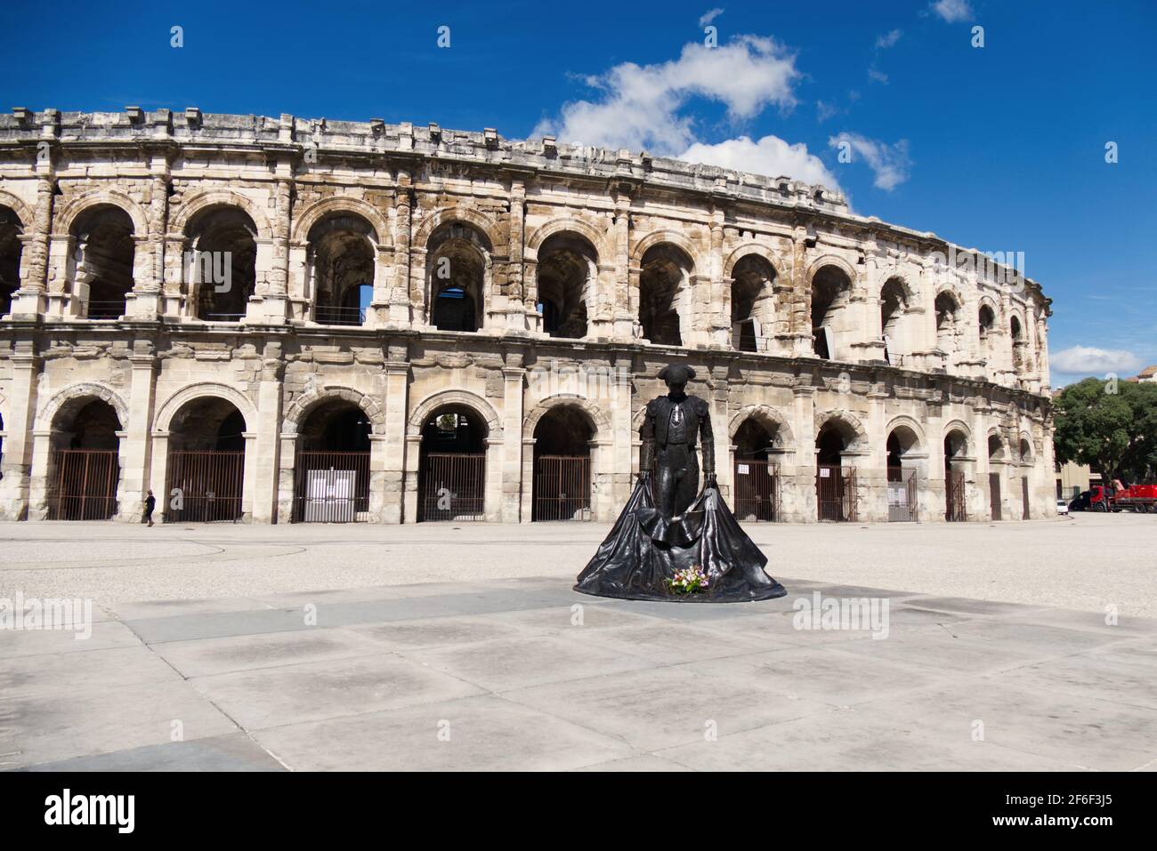 Statue of French matador Christian Montcouquiol, known as Nimeño II ...