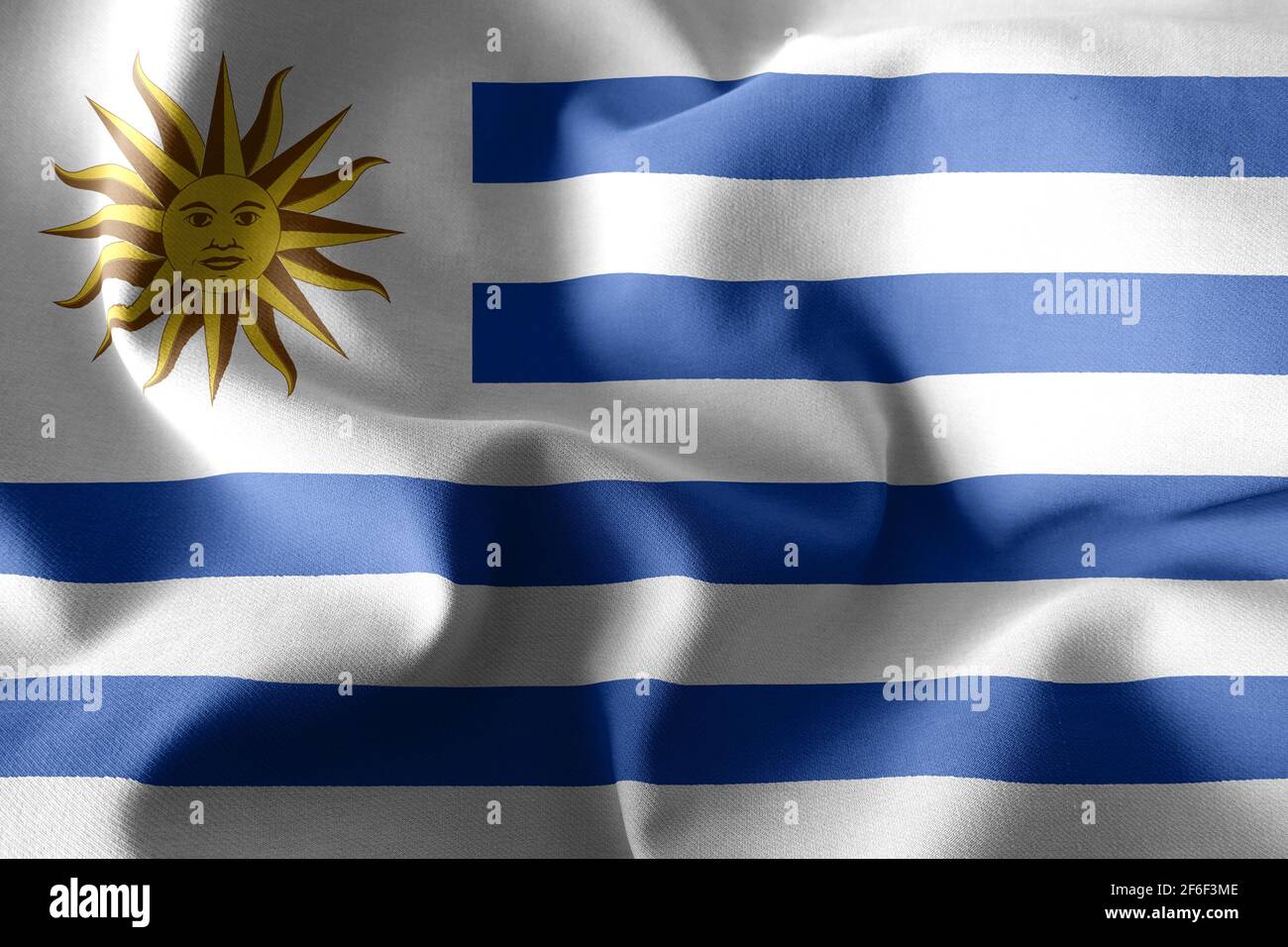 Uruguay waving flag national 3d hi-res stock photography and images - Alamy