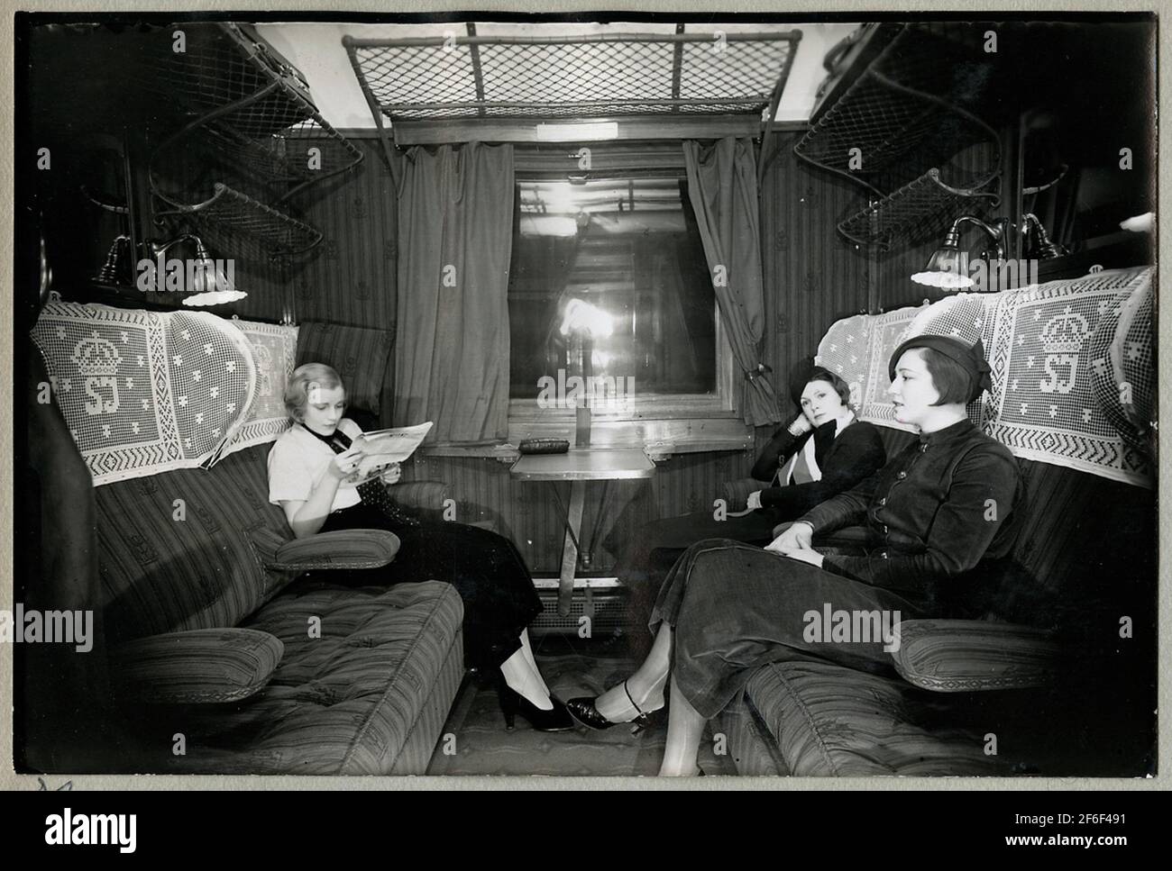 2nd class stroller, SJ B04B. The state's railways Stock Photo - Alamy