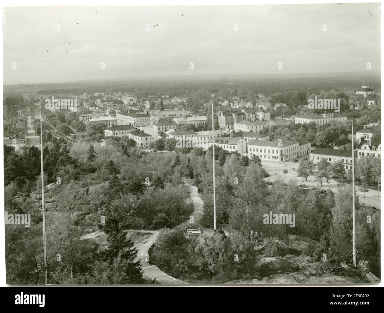 Söderhamn. View of the city from the east mountain Stock Photo - Alamy