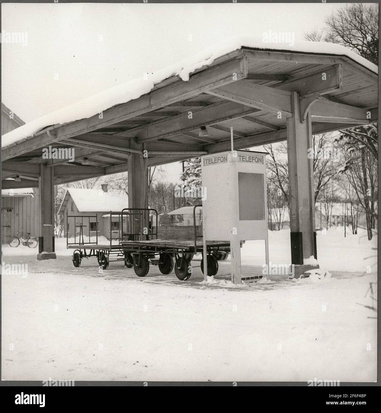 Platform at Gimo Station. The picture taken during the closure of the ...