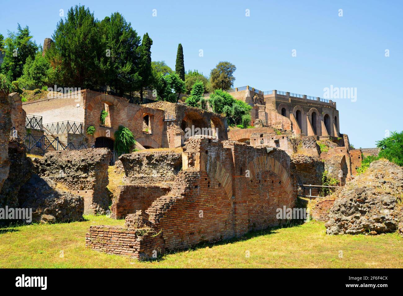 Ancient roman ruins at the Palatine Hill, Rome, Italy Stock Photo - Alamy