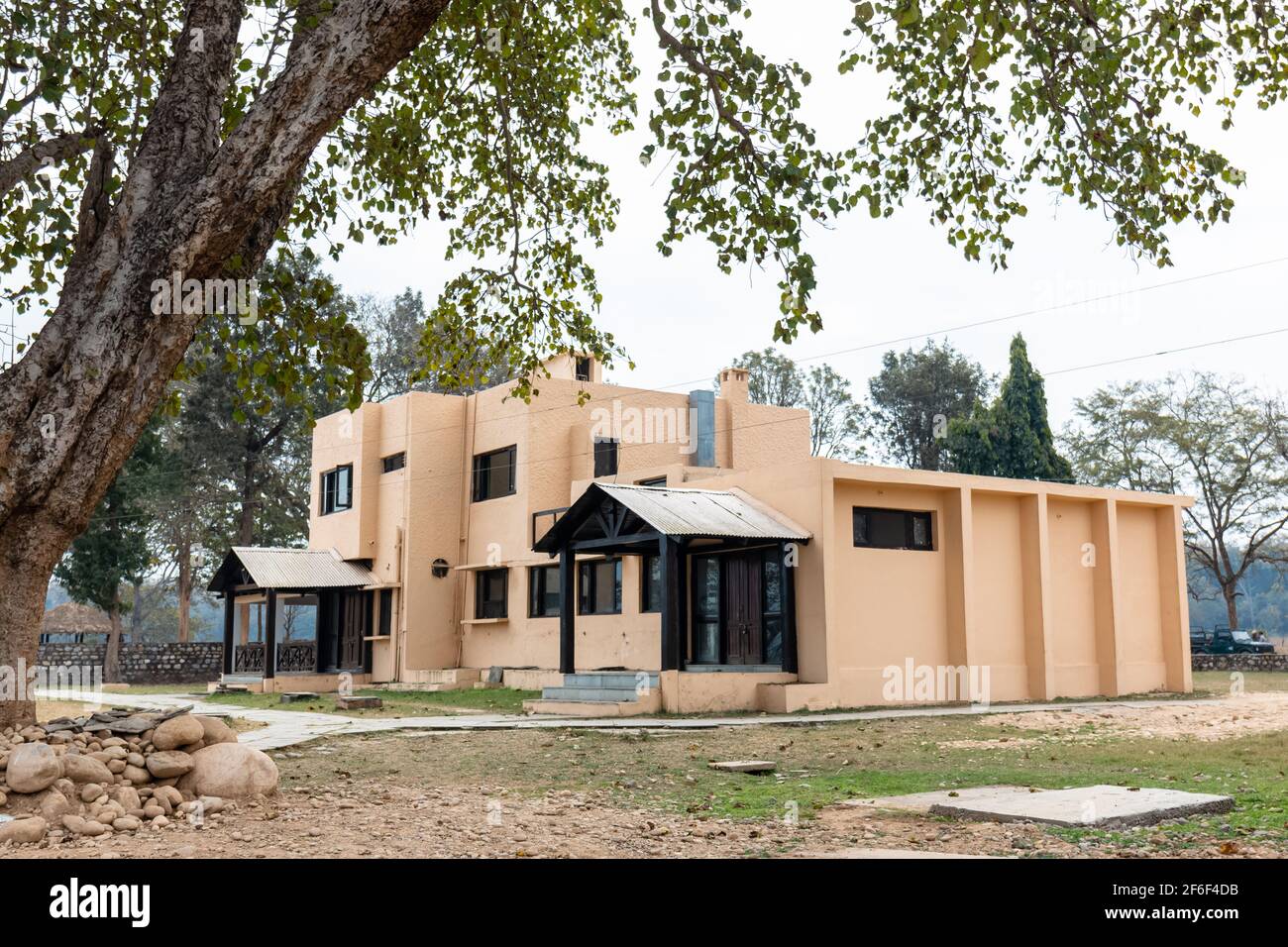 Architecture view of forest rest houses in Jim Corbett national park ...