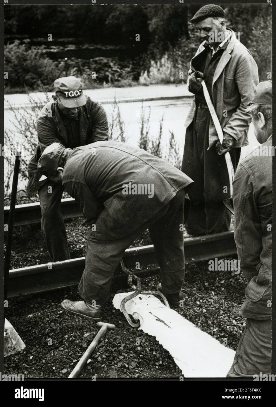 Replacement of concrete slips Stock Photo - Alamy