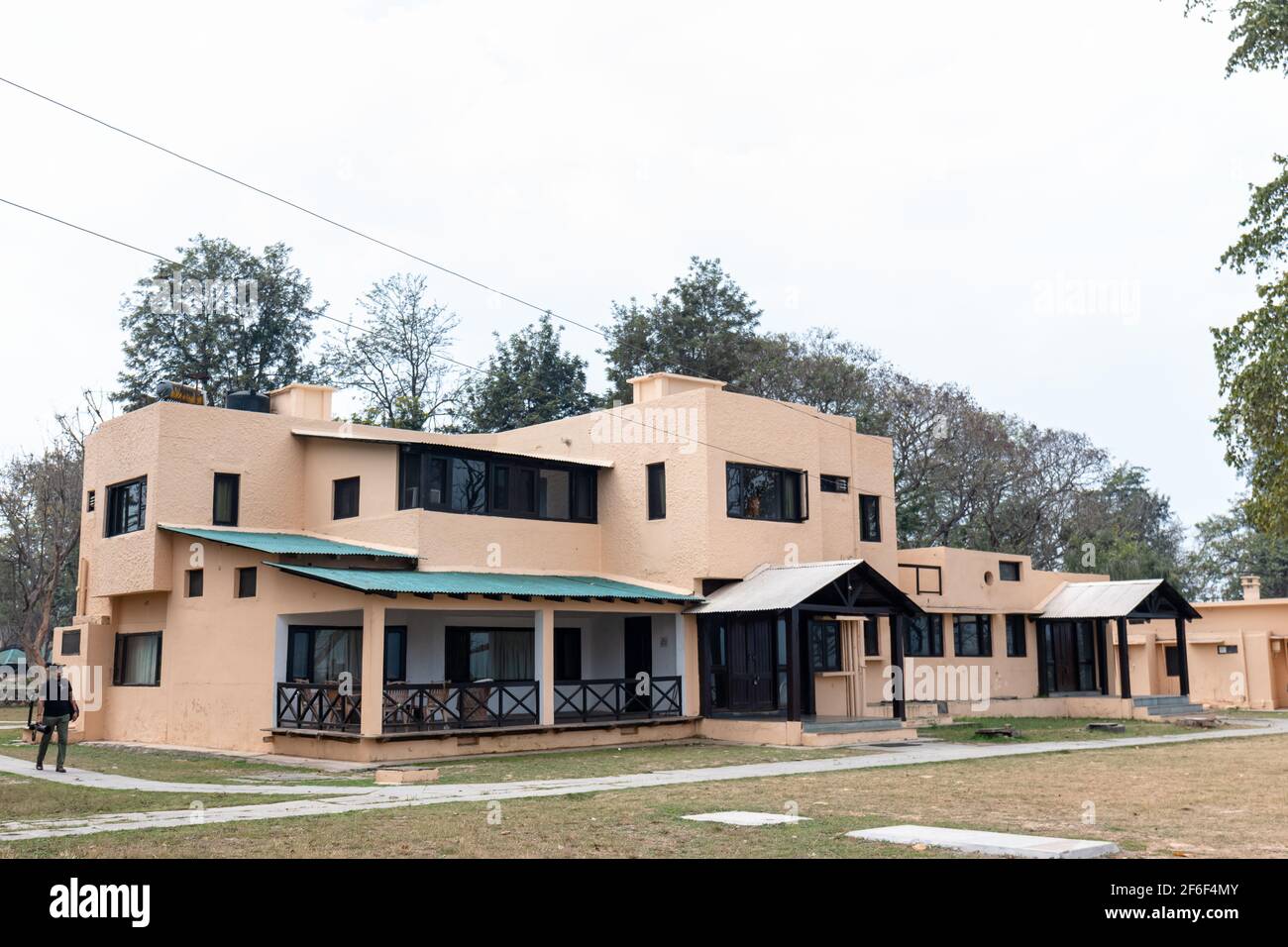 Architecture view of forest rest houses in Jim Corbett national park ...