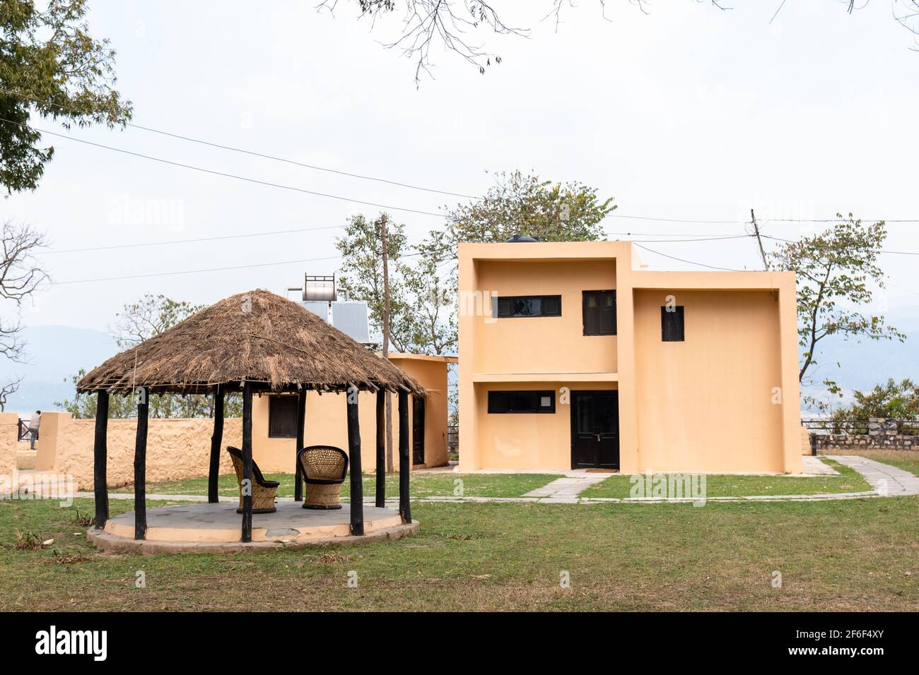 Architecture view of forest rest houses in Jim Corbett national park ...