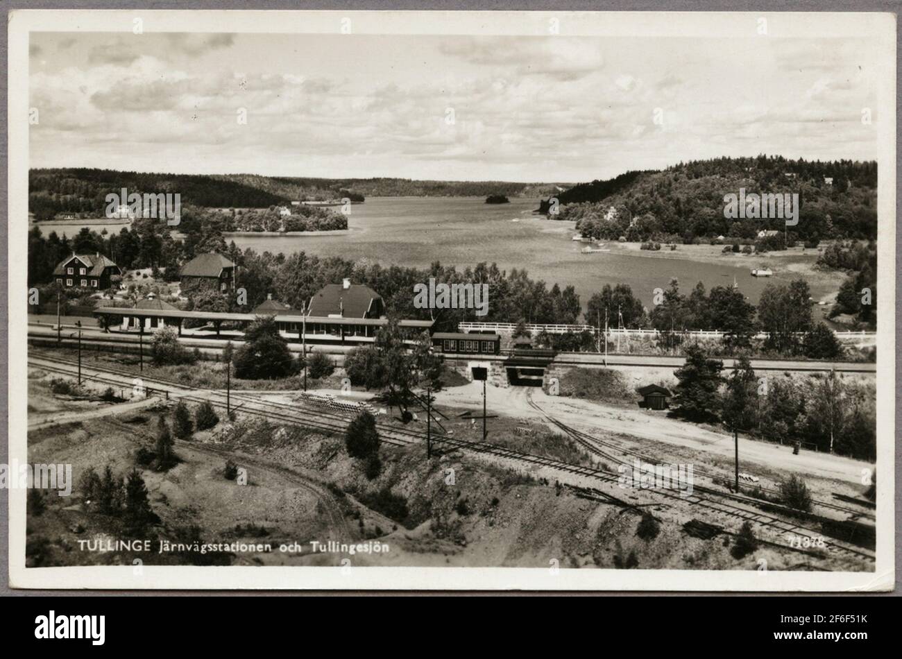 Tullinge Railway Station and Tulling Lake Stock Photo - Alamy