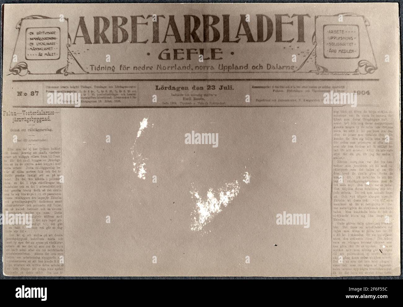 Photographed newspaper published Saturday July 23, 1904 Stock Photo - Alamy