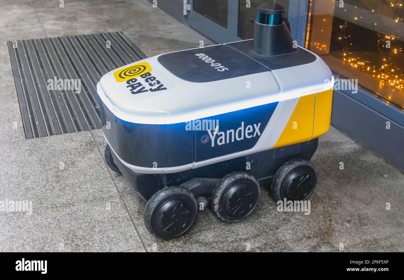 Drone delivering package autonomous logistics hi-res stock photography ...