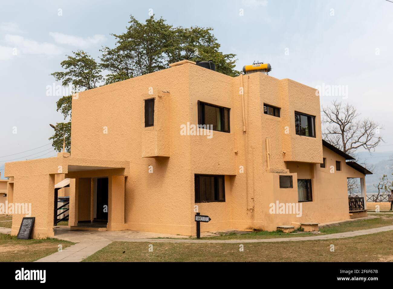 Architecture view of forest rest houses in Jim Corbett national park ...