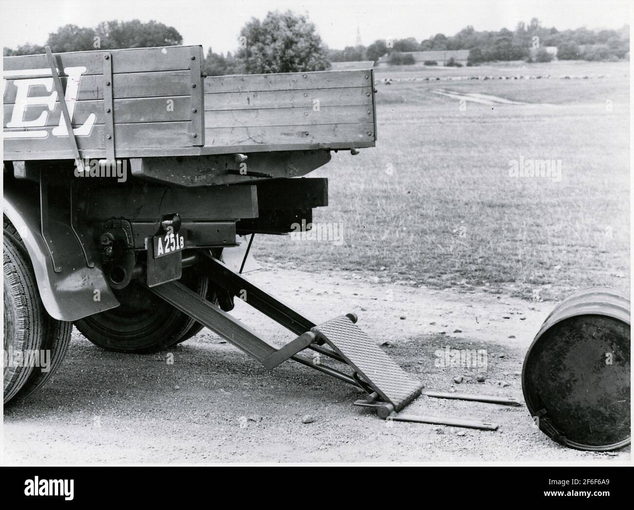 Detail image on truck with tail lift Stock Photo - Alamy