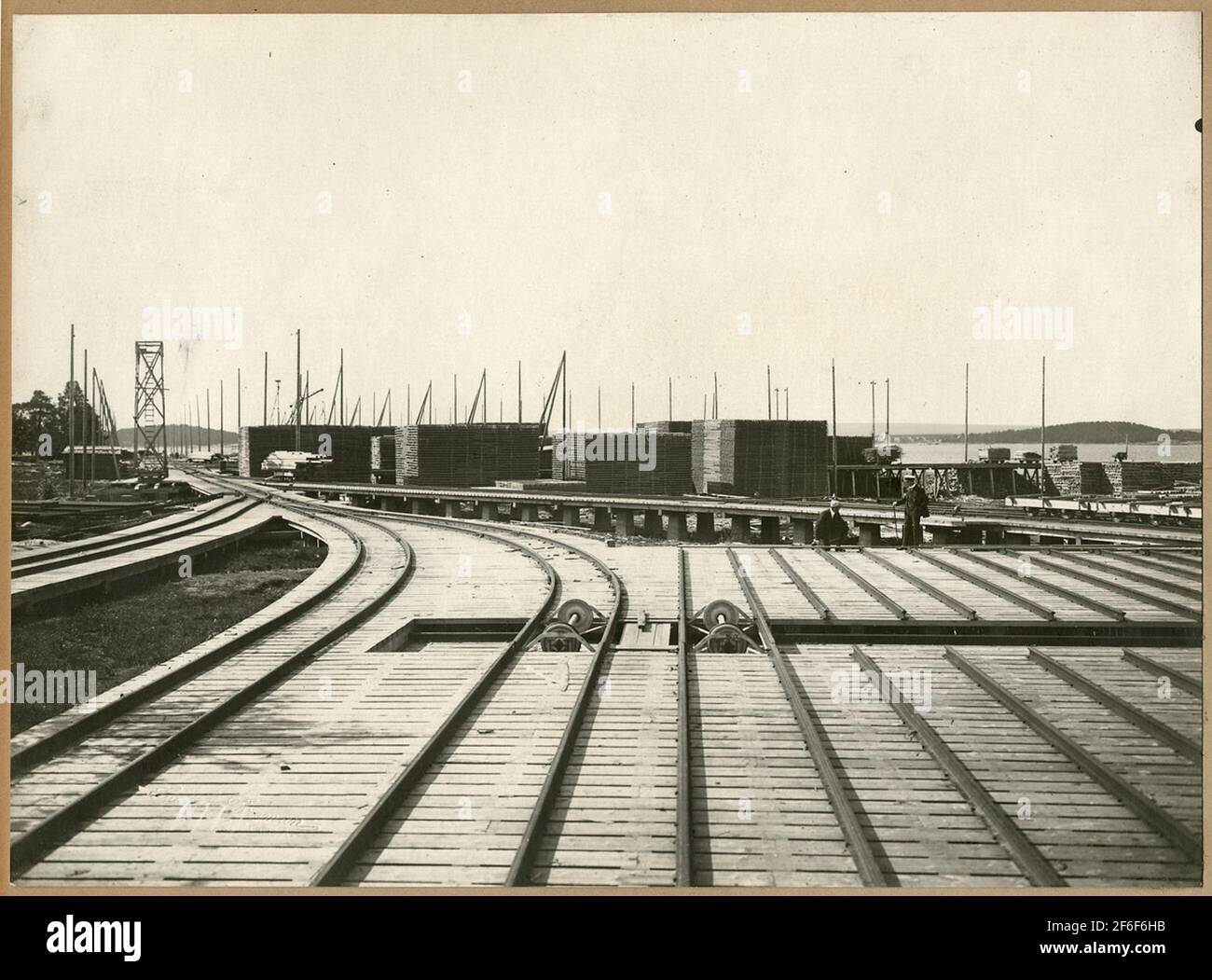 The board garden viewed from the sorting bridge, the state railway's ...