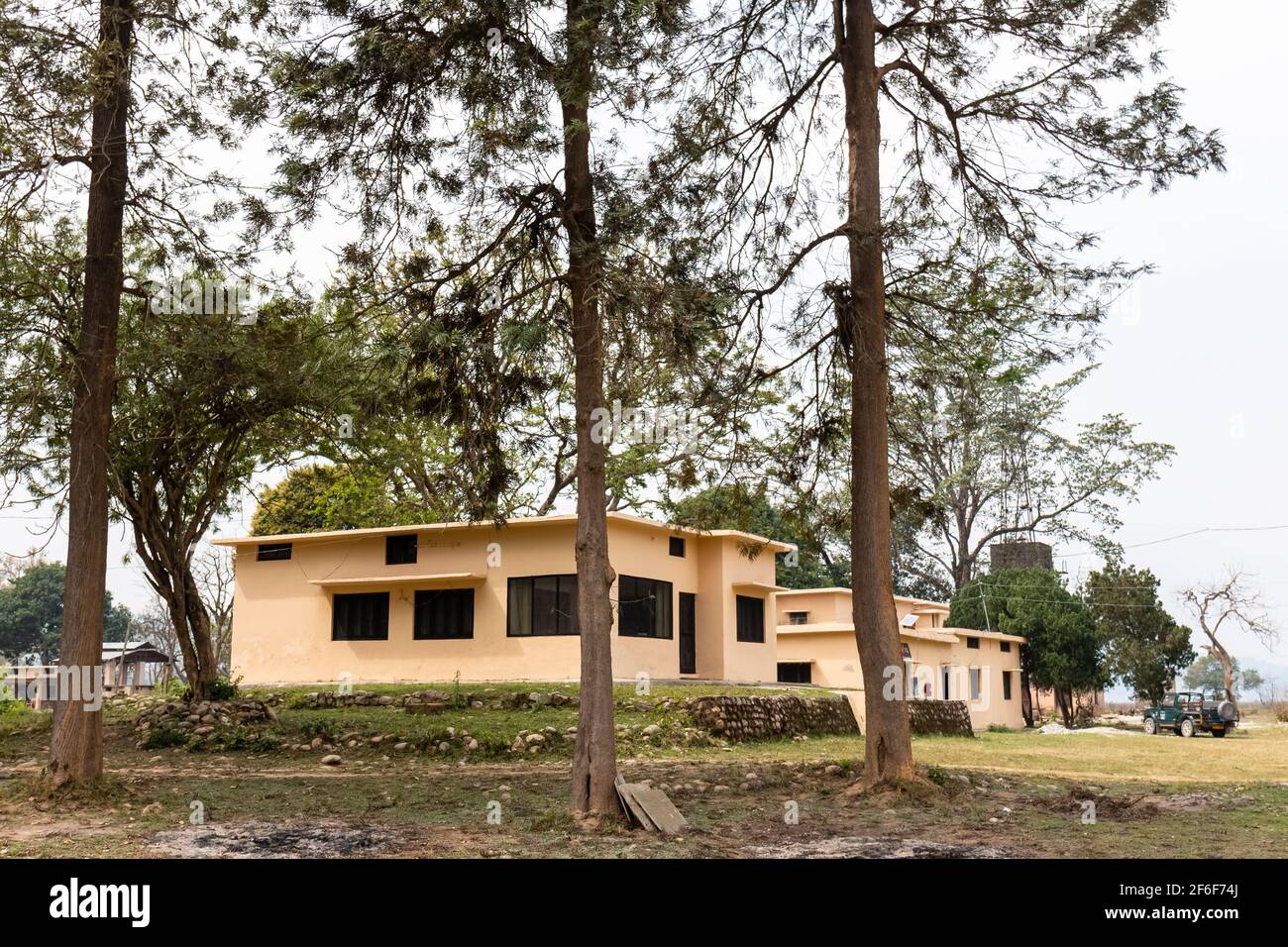 Architecture view of forest rest houses in Jim Corbett national park ...