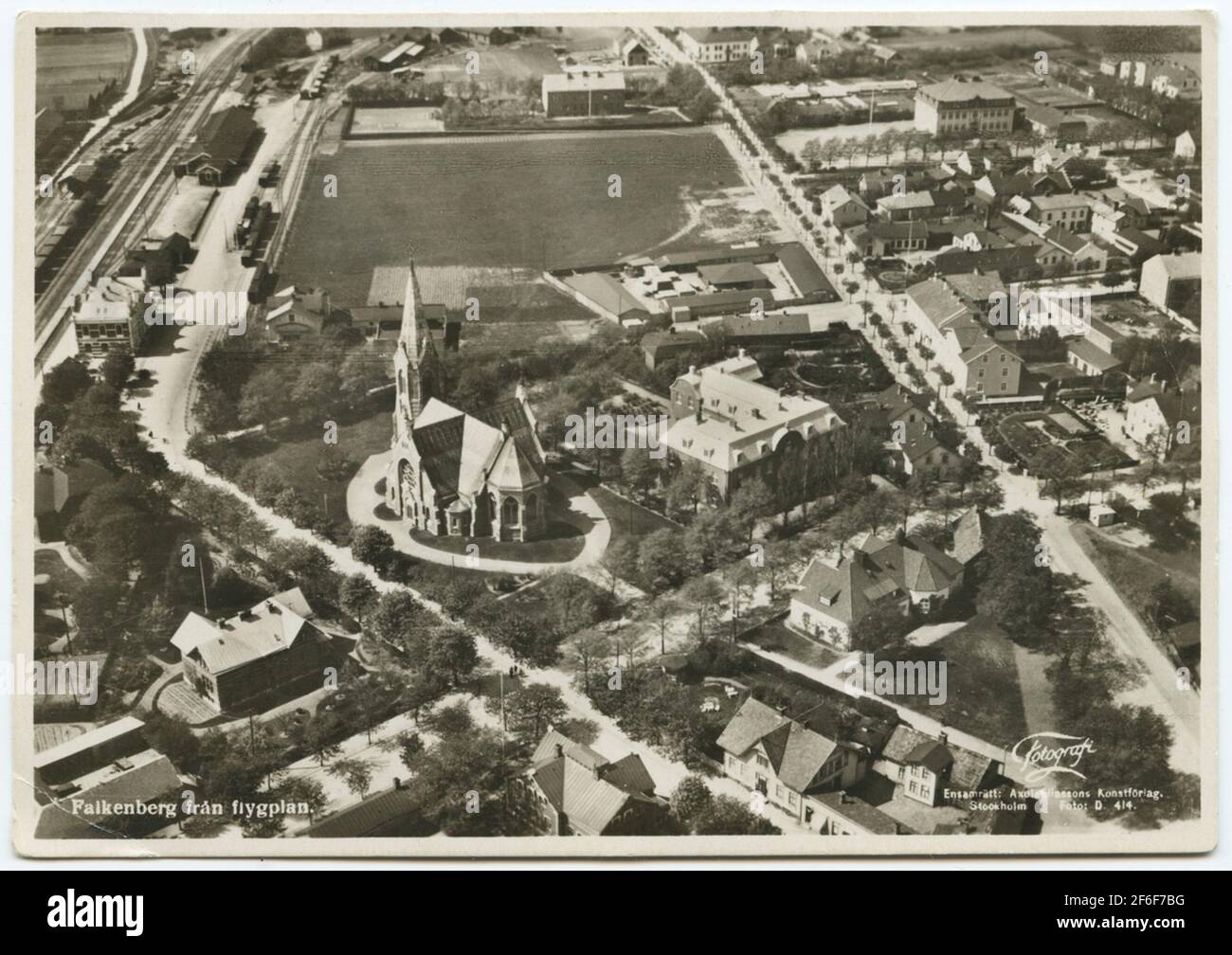 Aerial view of Falkenberg Stock Photo - Alamy