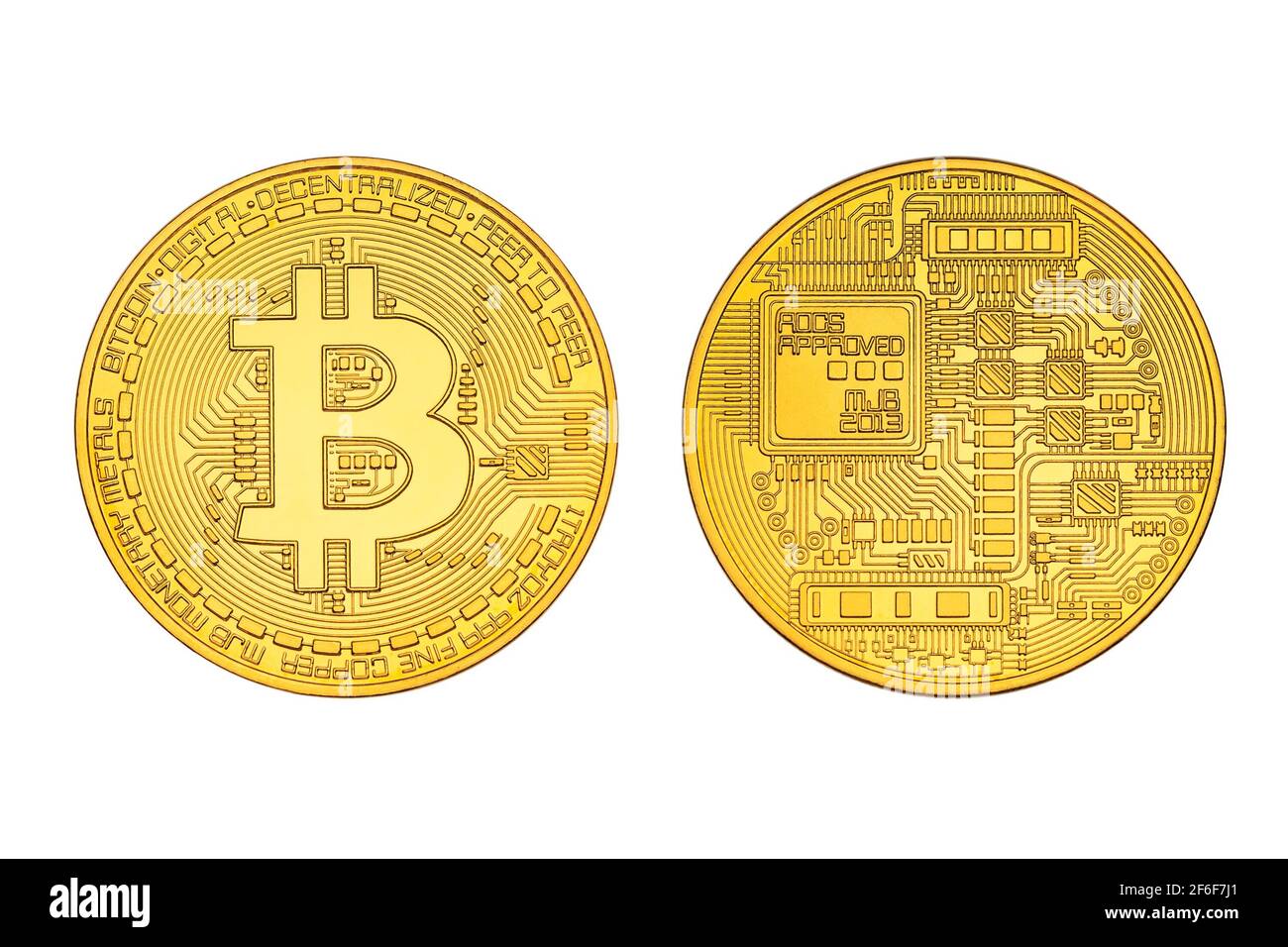 double side Bitcoin coin isolated Stock Photo - Alamy