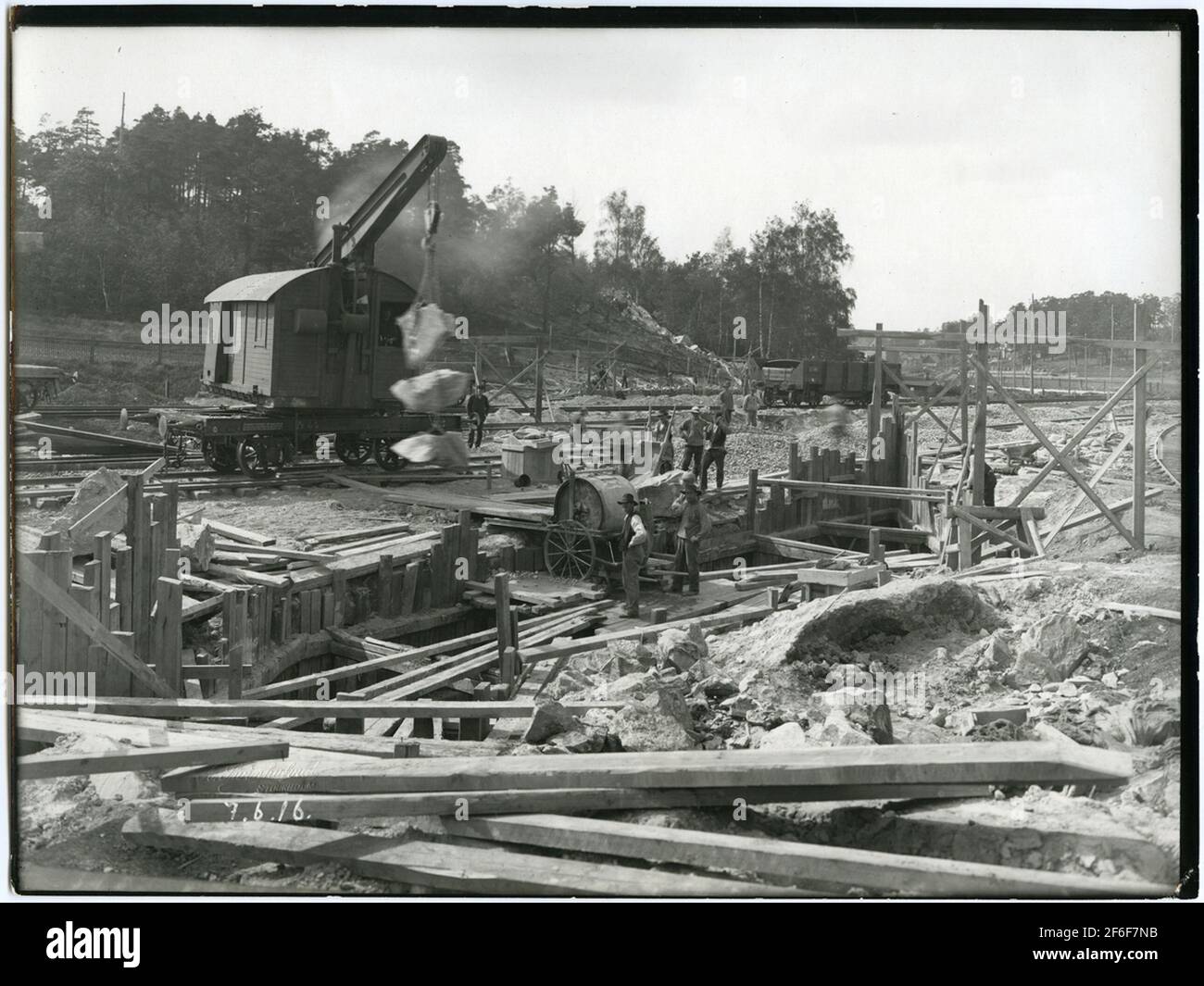 Stockholm Västerås Bergslagen, SWB Viaduct casting on the line ...