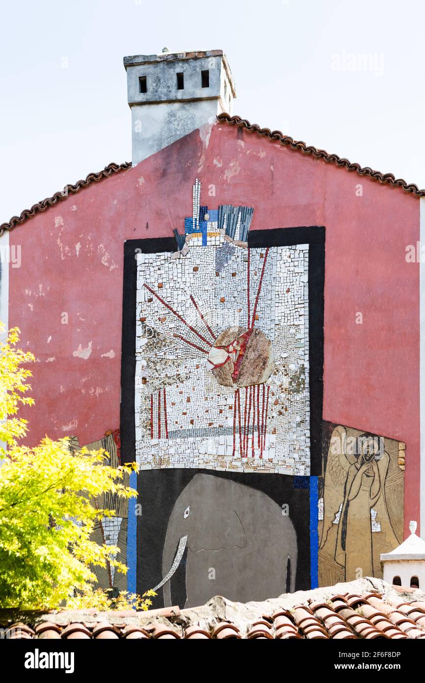 Mural in Plovdiv Old Town, Bulgaria Stock Photo - Alamy