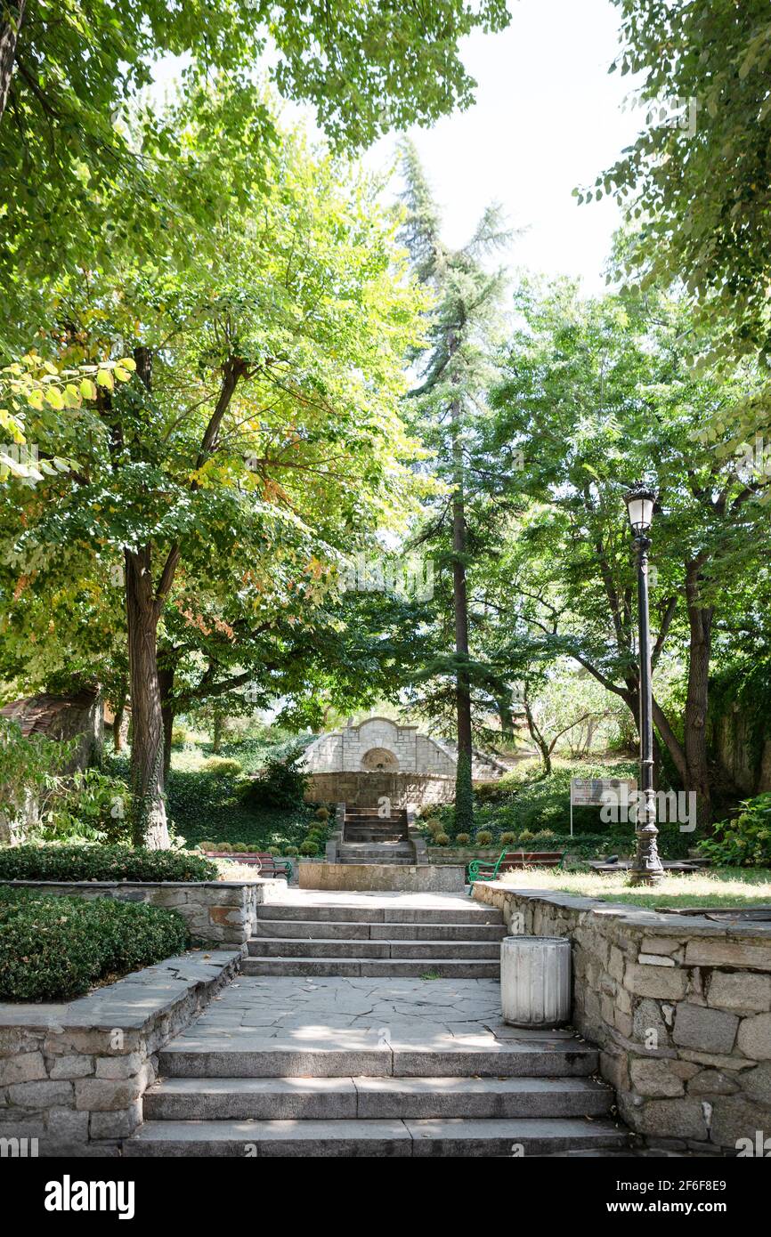 Park in Plovdiv Old Town, Bulgaria Stock Photo - Alamy