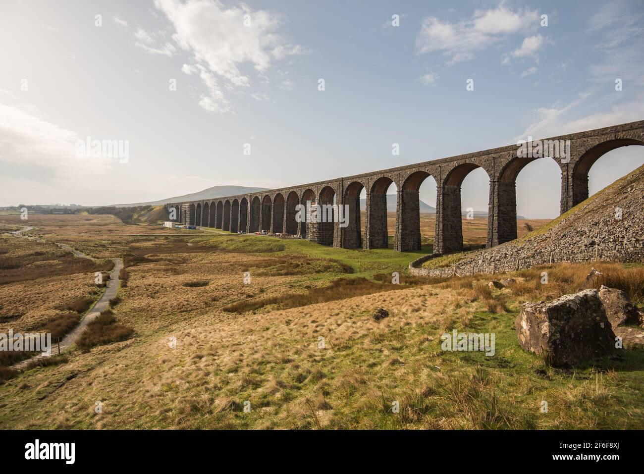 Repairs to iconic Ribblehead Viaduct Stock Photo - Alamy