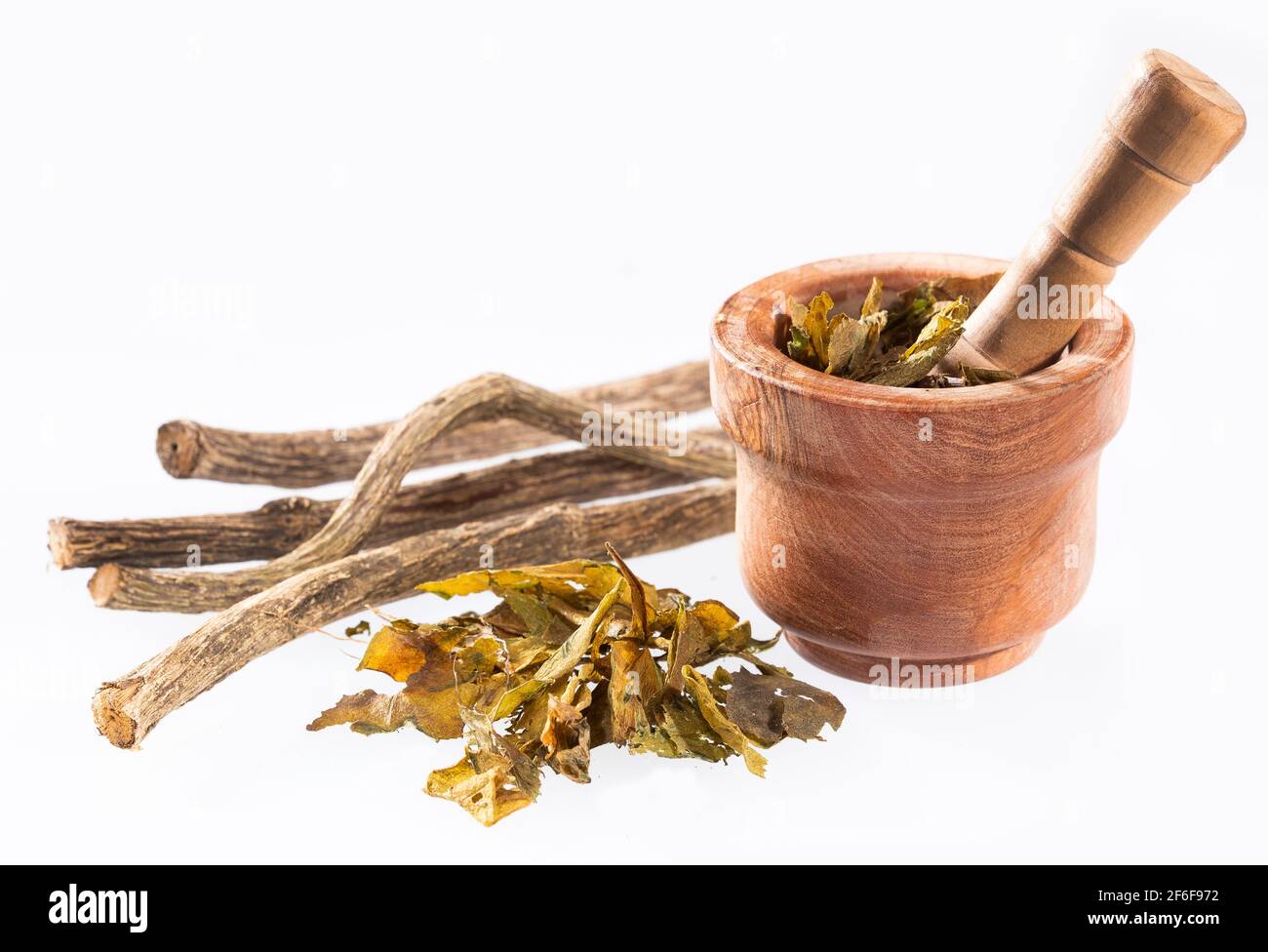 Dried stems of valerian - Valeriana officinalis. White background Stock ...