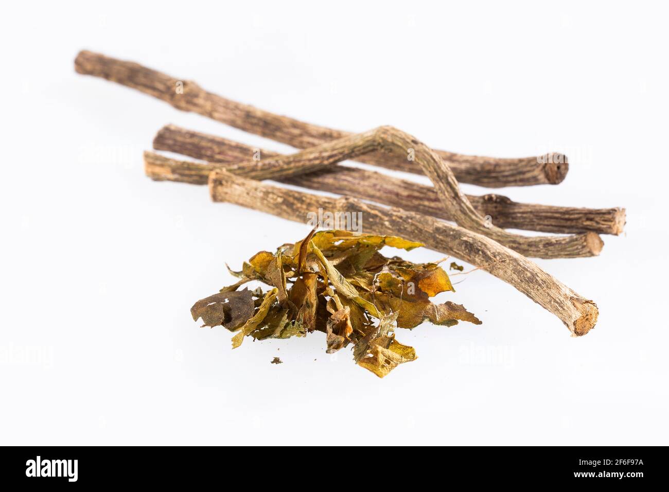 Valeriana officinalis - Dried stems of valerian Stock Photo - Alamy