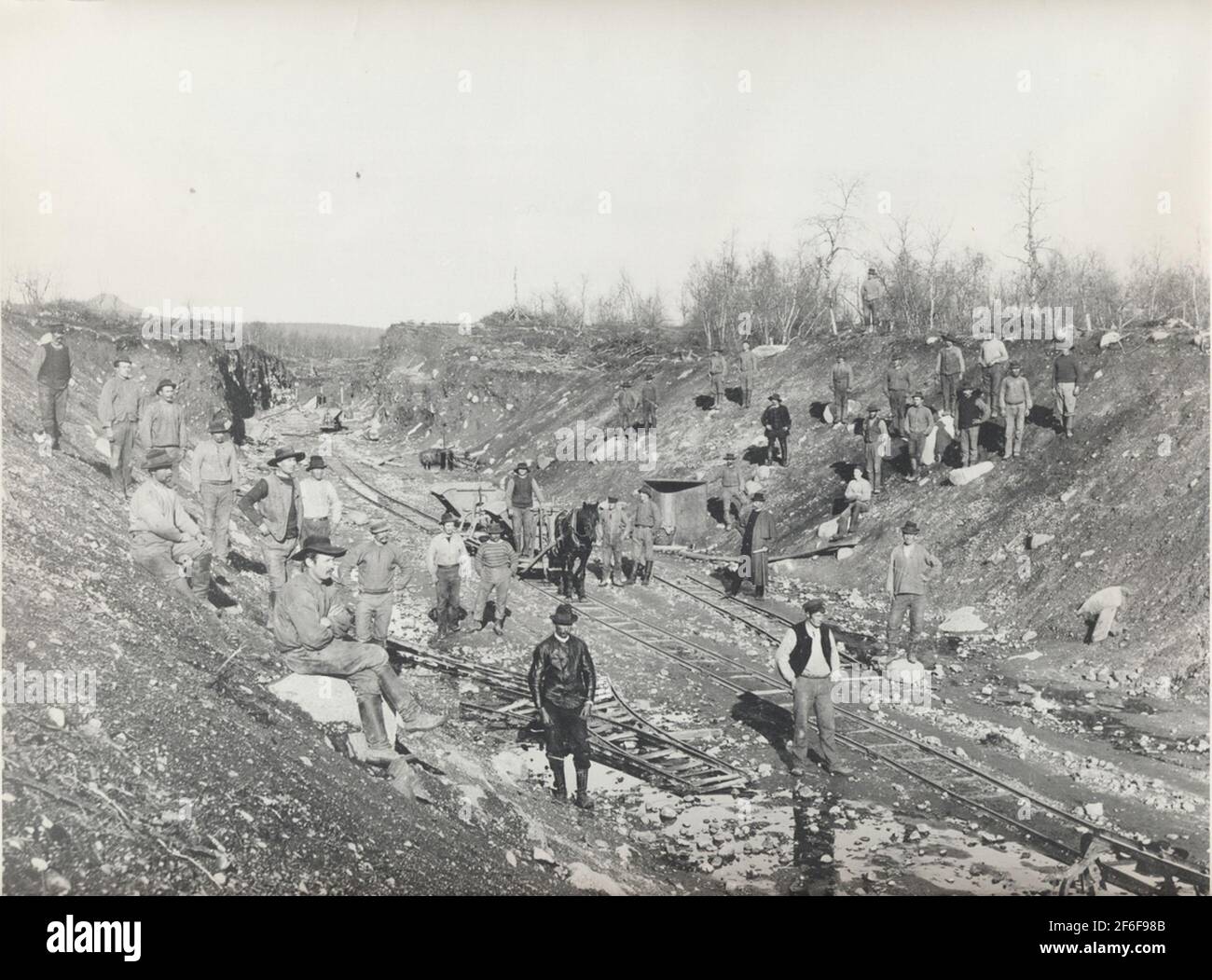 The national borderline. Raw section 1899, Kalixfors - Kiruna Stock ...
