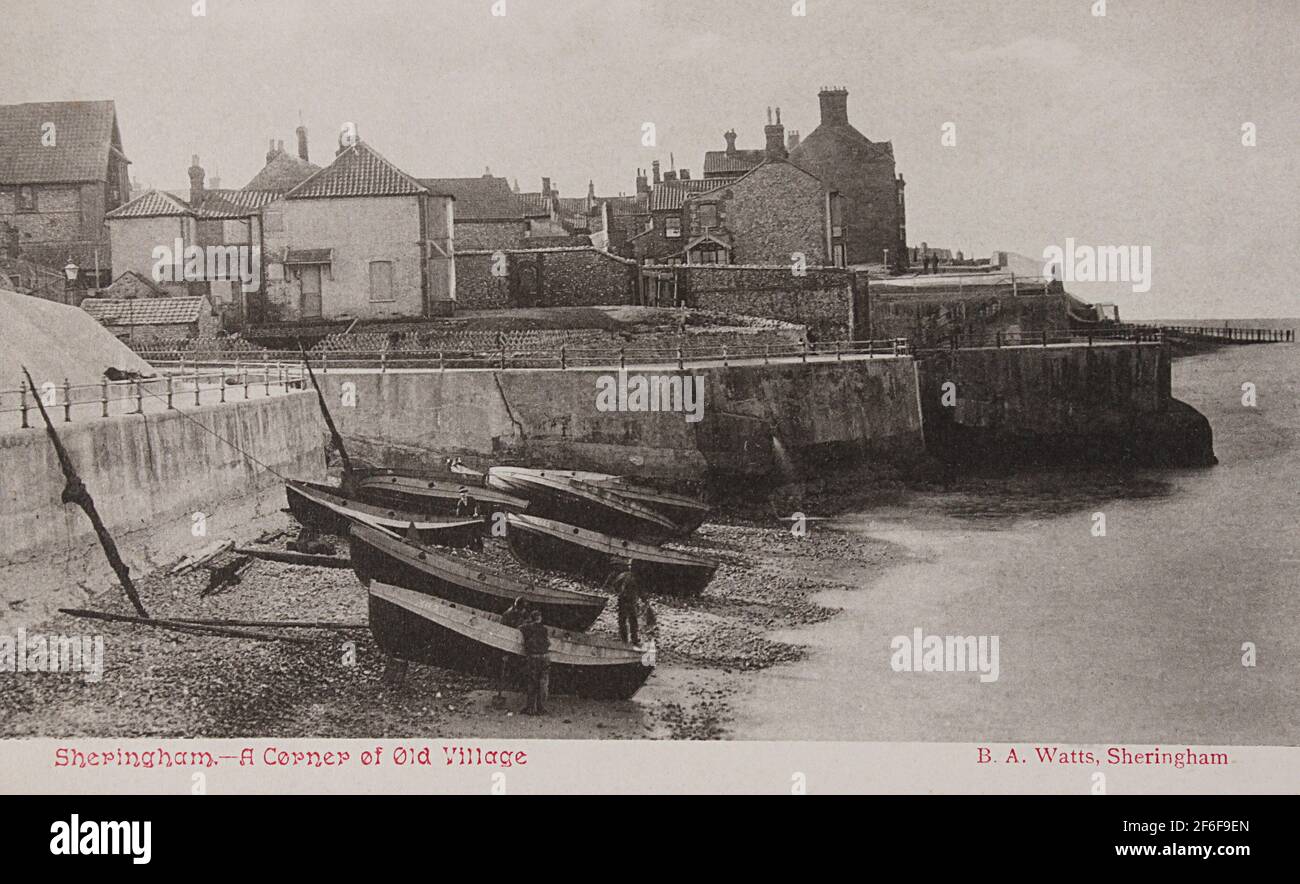 Postcard circa 1900 titled 'Sheringham - A Corner of Old Village ...