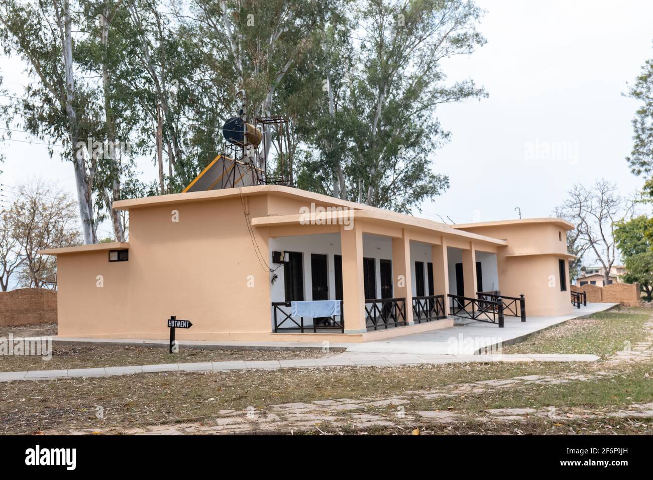 Architecture view of forest rest houses in Jim Corbett national park ...