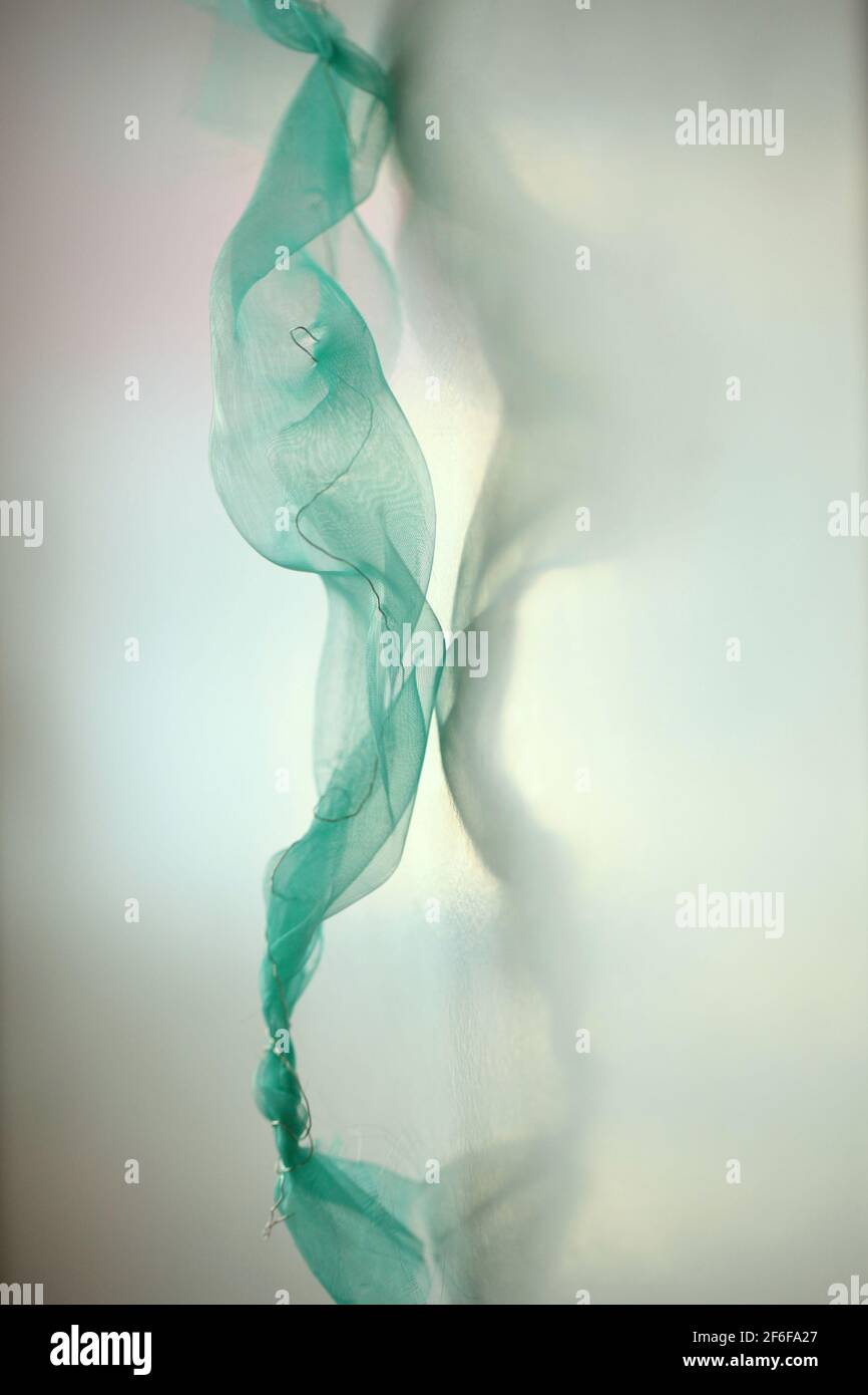 Textures - Green Spiral Tulle Fabric on a white background Stock Photo ...