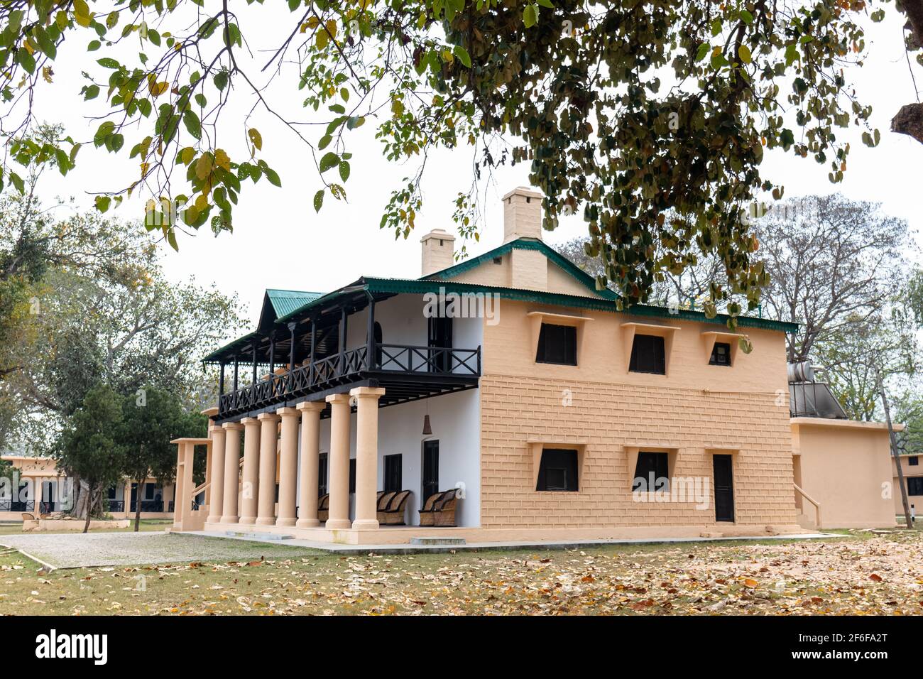 Architecture view of forest rest houses in Jim Corbett national park ...
