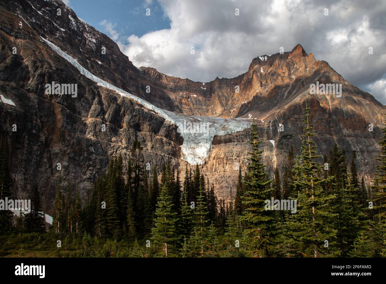 Morning shot of the Angel Glacier, or Ghost Glacier, from the Mount ...