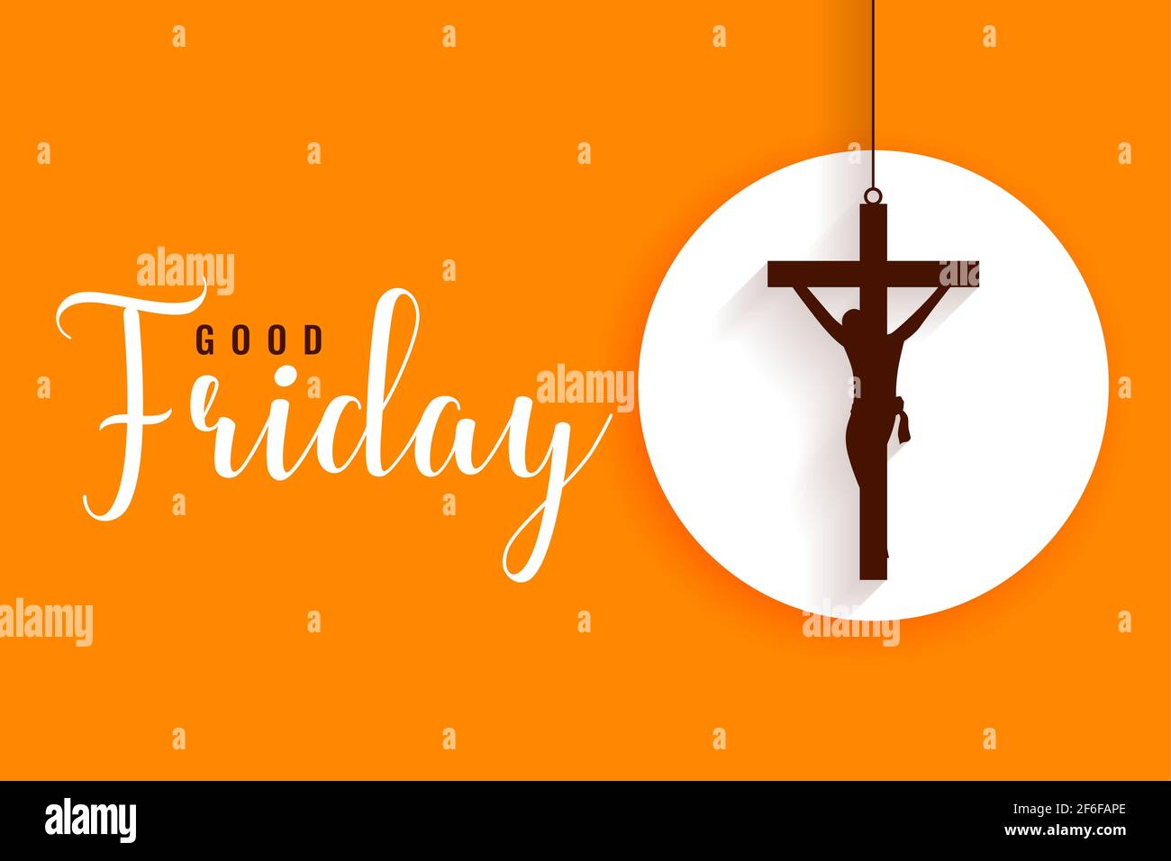 flat hanging cross good friday background Stock Photo - Alamy