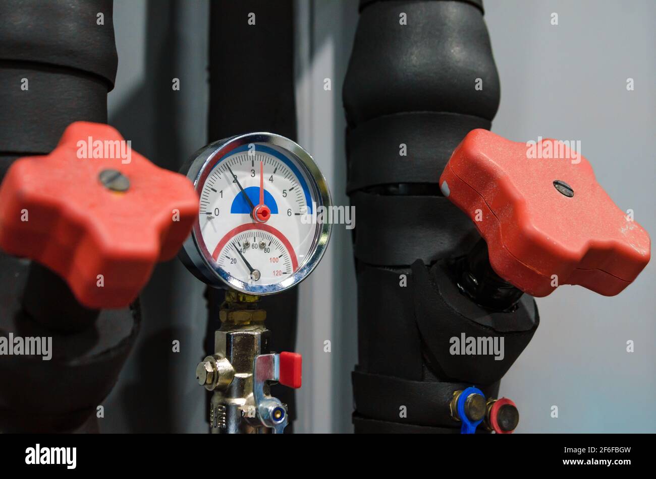 measuring pressure instrument gauge technical background Stock Photo ...