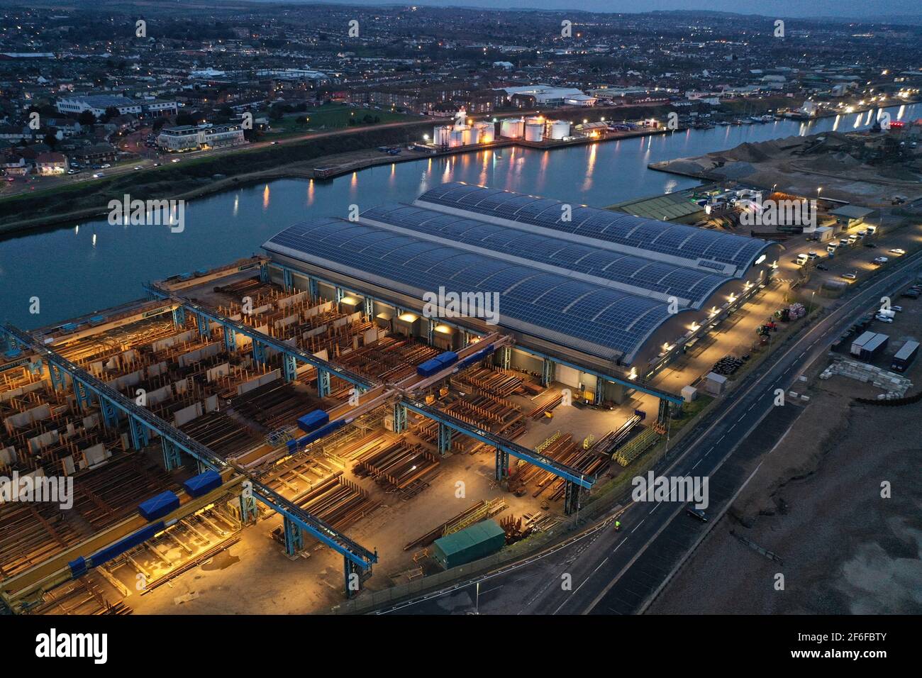 Aerial view, Shoreham docks, Brighton and Hove Stock Photo - Alamy