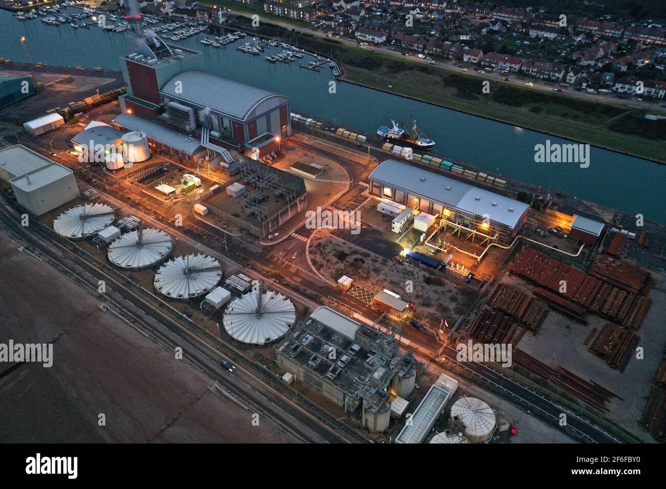 Aerial view, Shoreham docks, Brighton and Hove Stock Photo - Alamy