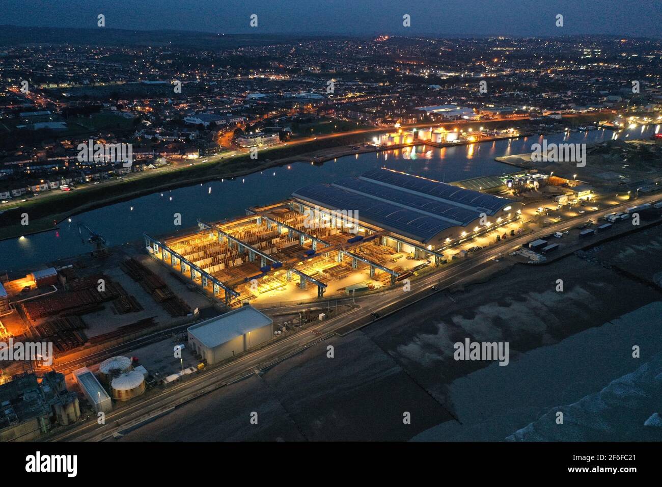 Aerial view, Shoreham docks, Brighton and Hove Stock Photo - Alamy