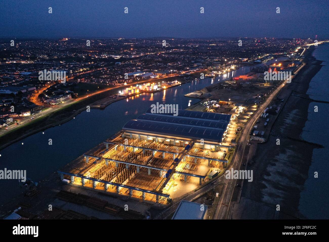 Aerial view, Shoreham docks, Brighton and Hove Stock Photo - Alamy