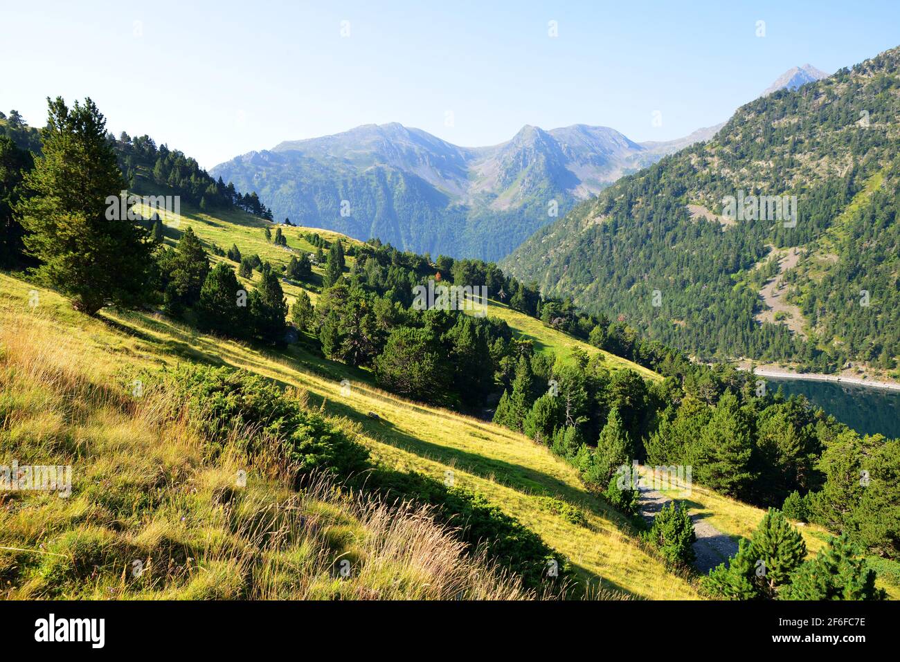 Beautiful mountain landscape in Neouvielle national nature reserve ...